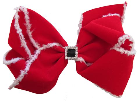 X Large Santa Suit Hair Bow On Clippie Basically Bows And Bowties