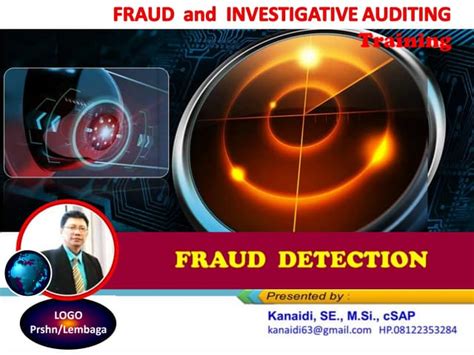 fraud detection training fraud and investigative auditing ppt