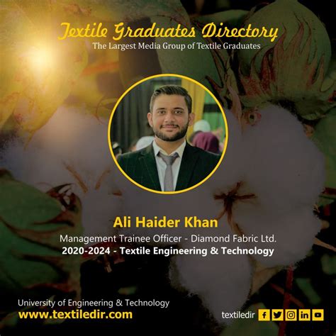 Textile Graduates Directory On Linkedin Join Us In Welcoming Mr Ali