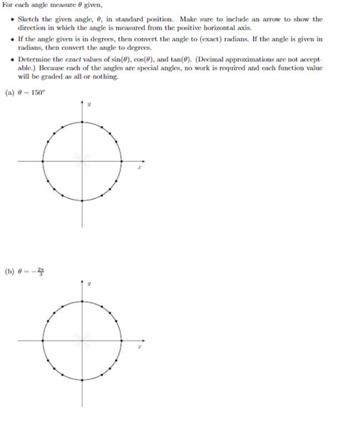 Solved For Each Angle Measure θ Given Sketch The Given