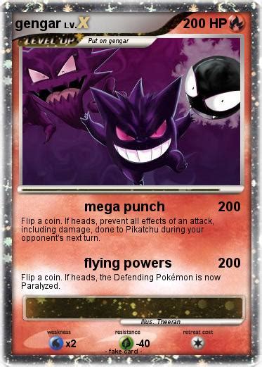 Pokémon Gengar 1194 1194 Mega Punch My Pokemon Card
