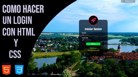 Como Hacer Login Con Html Y Css Youtube