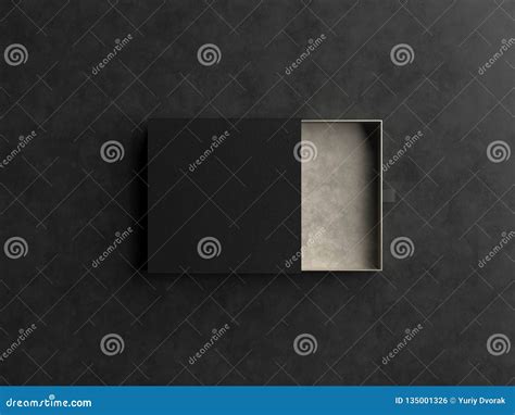 Elegant Open White And Gold T Box Mockup On Black Background Luxury