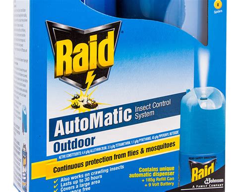 Raid Automatic Insect Control System Outdoor Dispenser And Refill Can