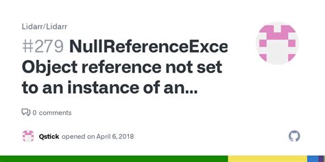 NullReferenceException Object Reference Not Set To An Instance Of An Object Issue