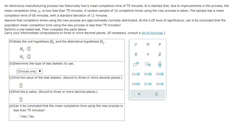 Solved An Electronics Manufacturing Process Has Historically