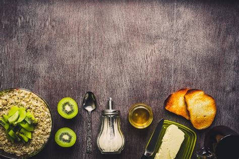 Premium Photo Healthy Breakfast Ingredients Bowl Of Oat Granola Fresh
