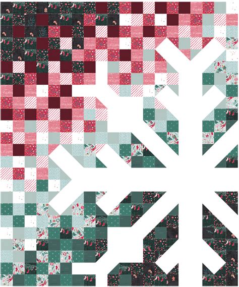 Snowflake Quilt Kit Scrappy Dolly Lou Fabrics