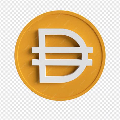 Premium PSD | DAI coin logo cryptocurrency high resolution 3d render ...