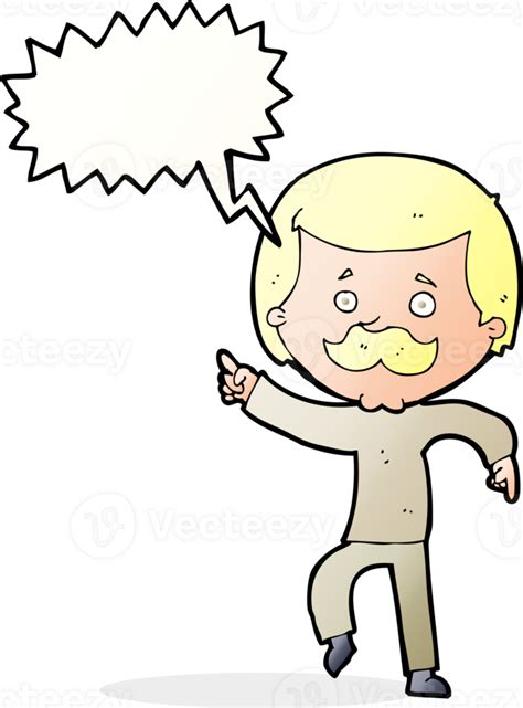 Cartoon Dancing Dad With Speech Bubble 45216139 Png