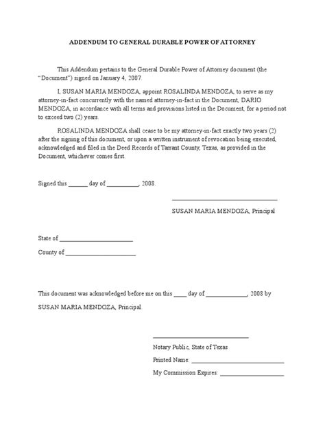 Poa Addendum Pdf