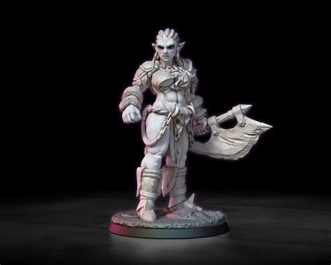 Female Barbarian Orc Nsfw Version Pinup Dnd Miniature Etsy
