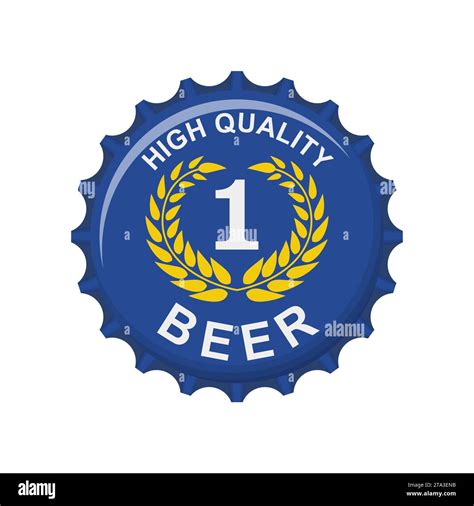 Bottle Beer Cap Isolated On White Background Label In The Form Of