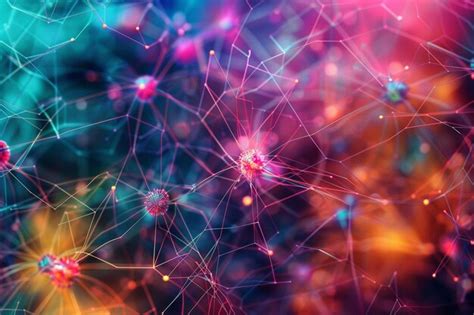 Colorful Abstract Neural Networks Interconnecting Generative Ai