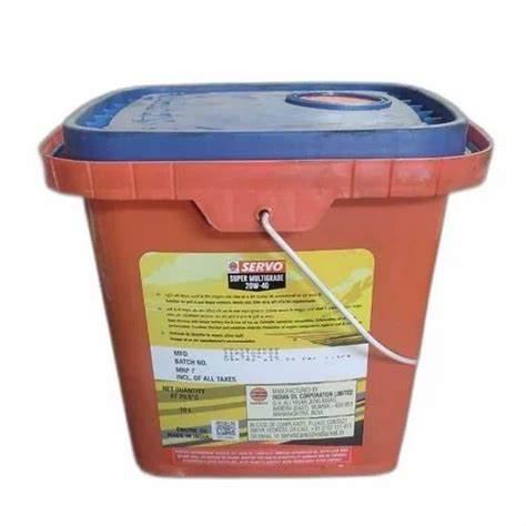 20w40 Servo Super Multigrade 4 Stroke Engine Oil Bucket Of 10 Litre At