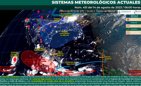 Monzón Mexicano Desencadena Fuertes Lluvias Y Vientos En Varios Estados
