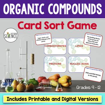 Macromolecules Biochemistry Card Sort Game By Amy Brown Science TPT
