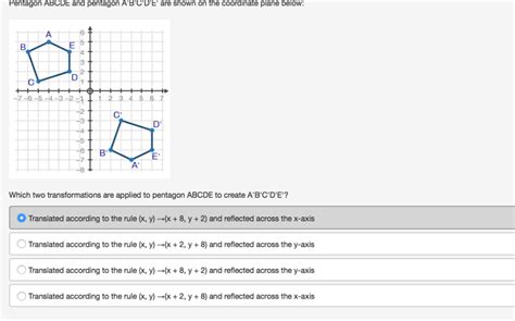 Solved Pentagon ABCDE And Pentagon A B C D E Are Shown On Chegg
