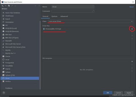使用idea的database工具连接oscar数据源oscarjdbc Jar Csdn博客 使用idea的database工具连接oscar数据源oscarjdbc Jar Csdn博客