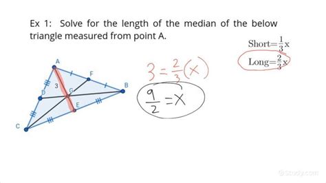 How To Find Medians Of Triangles Given A Diagram Some Part Of Median Length Information