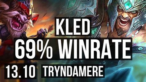 KLED Vs TRYNDAMERE TOP 69 Winrate 10 2 8 Dominating KR Master