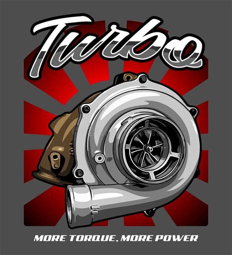 Turbo Kit Vector Template With Japanese Art Stock Vector Illustration
