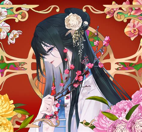 동아시아풍 꽃 패턴 황실 테두리 장식을 로판느낌으로 텀블벅 크리에이터를 위한 크라우드펀딩