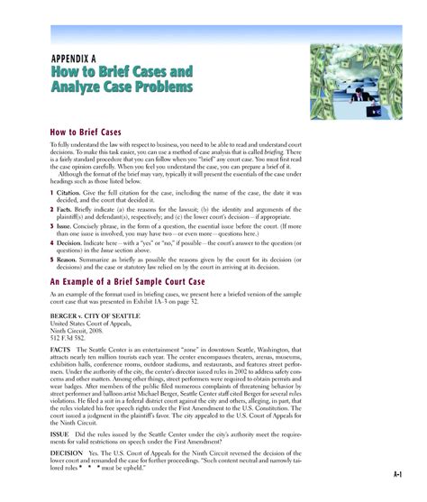 Case Analysis How To Do A Case Analyss How To Brief Cases To Fully