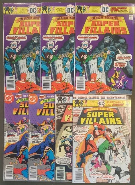Secret Society Of Super Villains Lot 1976 1977 Comic Books Bronze