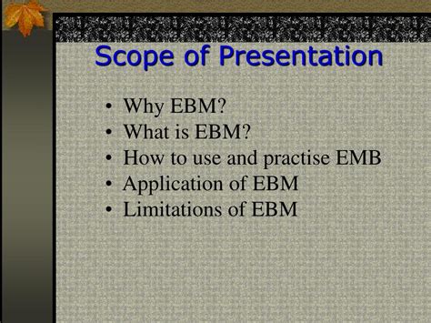 PPT Evidence Based Medicine EBM PowerPoint Presentation Free Download ID