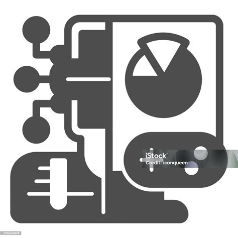 게임 조이스틱 솔리드 아이콘 신경망 개념이 있는 Non Player 캐릭터 봇 벡터 그래픽입니다 흰색 배경에 게임 프로그램 데이터 표시 모바일 또는 웹 디자인을위한 글리프