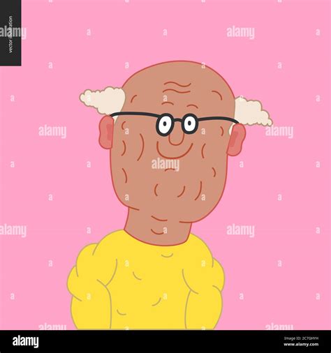 Bright Characters Portraits Hand Drawn Flat Style Vector Design