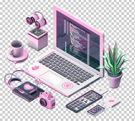 System Configuration Modern Workspace With Laptop And Gadgets Png Clipart Camera Coding
