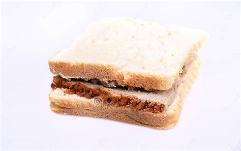 Sandwich With Meat Pate Isolated Toast With Traditional Polish Meat