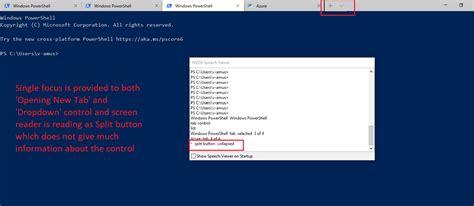 A11ywindows Terminalpowershellscreen Reader Single Focus Is