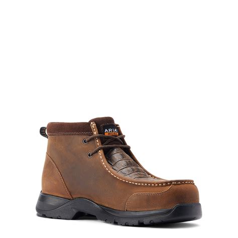 Ariat Mens Brown Croco Edge Lite Moc Composite Toe Boots