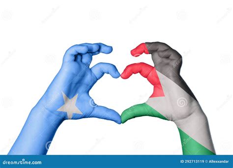 Palestine Heart Shape Love Symbol National Flag Vector Illustration