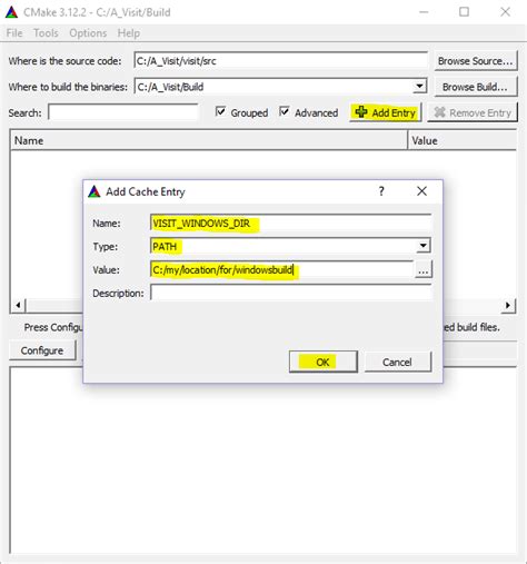 20 2 configuring with cmake gui — visit user manual 3 1 documentation