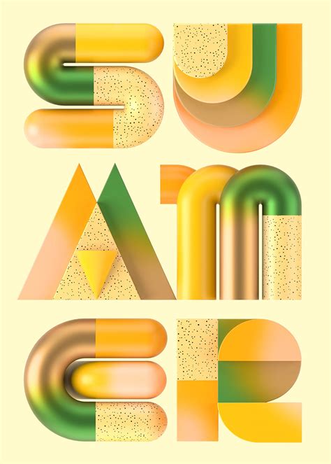 3d Type Explorations Behance