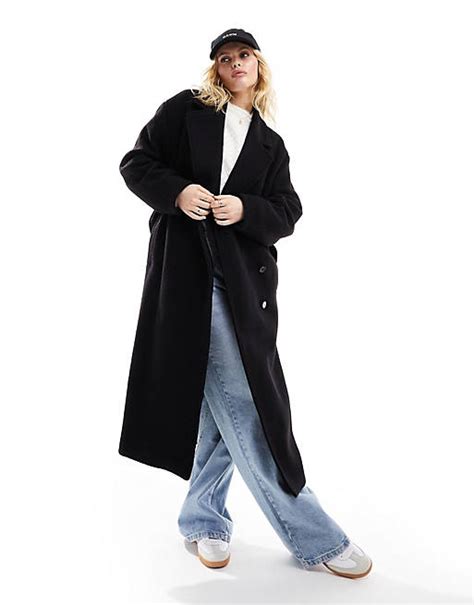 And Other Stories Belted Wool Coat In Black Asos