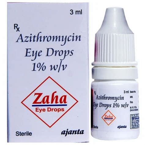 Azithromycin 1 Wv Zaha Eye Drops At ₹ 250bottle Azithral Eye