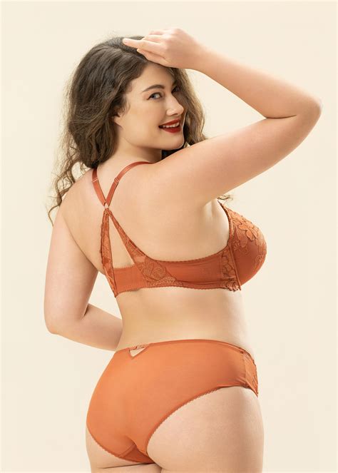 Vintage Orange 34 Push Up Bra Embroidered Lace And Mesh Ucalingerie