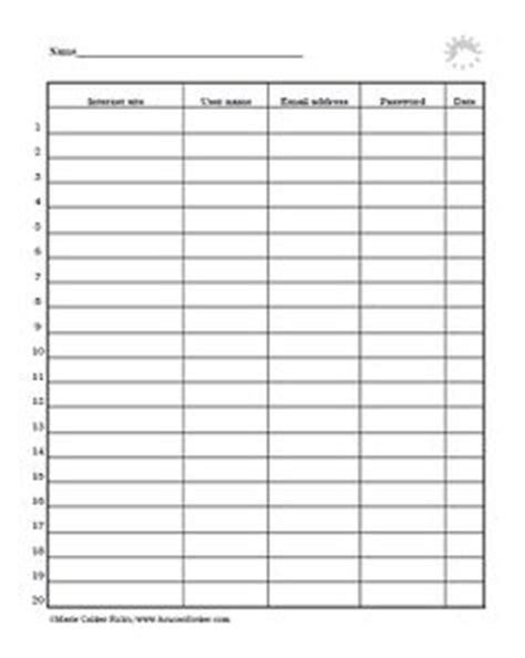 User Names Passwords Cheat Sheet Ideas Password Organizer Passwords Printable Password Log
