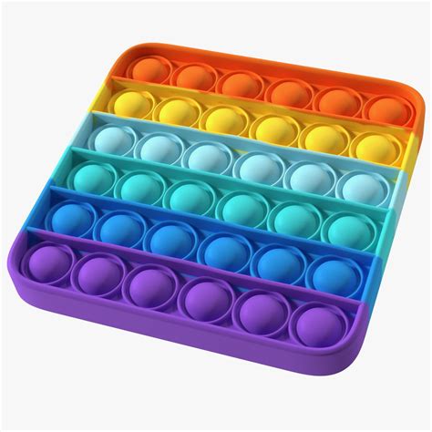 스퀘어 팝 잇 피젯 장난감 3d 모델 13 3ds Blend C4d Fbx Max Ma Lxo Obj
