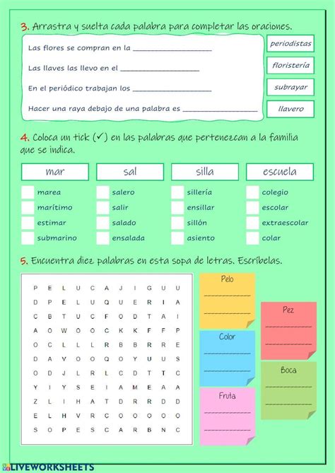 Fichas Para Imprimir De Familia De Palabras Topworksh