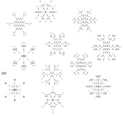 Snowflakes In Ascii Text Art