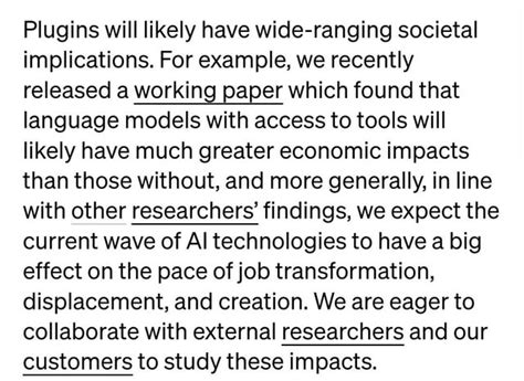 Openai Saying That Gpts Combined With Plugins Tools Will Have A Great Economical Impact