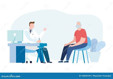 Concetto Di Medicina Con Un Medico E Un Vecchio Paziente Negli Uffici