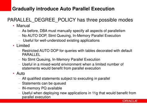 Ppt Extreme Performance With Oracle Database 11g And In Memory Parallel Execution Powerpoint