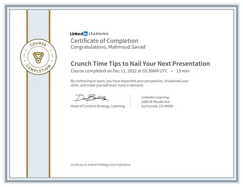Mahmoud Sanad On Linkedin Certificate Of Completion